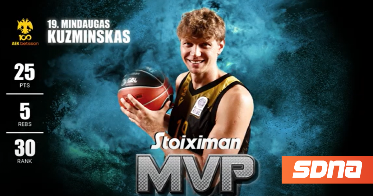 Stoiximan GBL: Ο Κουζμίνσκας MVP της 11ης αγωνιστικής | SDNA
